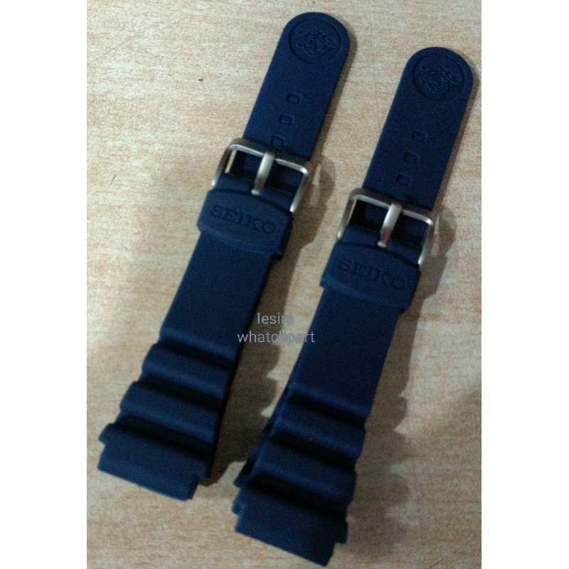 Jual Strap Rubber SEIKO Ukuran 22mm warna Biru Tua | Shopee Indonesia