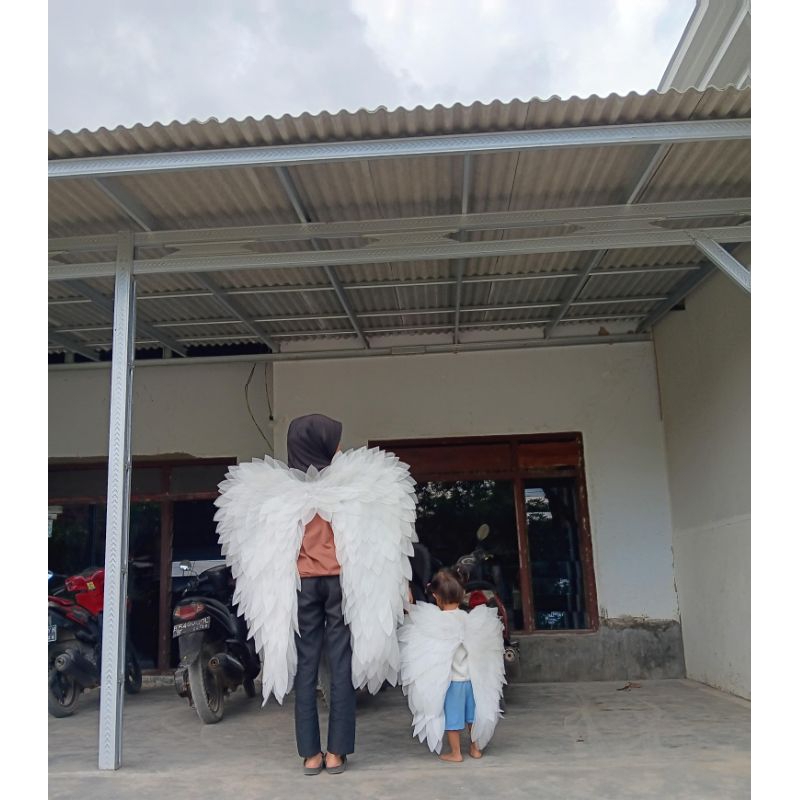 Jual (Ready stok) Sayap peri putih dan hitam | Shopee Indonesia