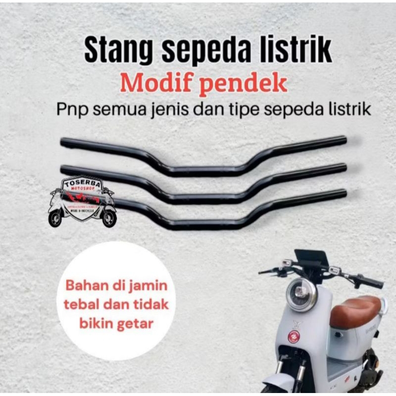 Jual Stang Stir Pendek Sepeda Listrik Universal Setang Setir Model ...