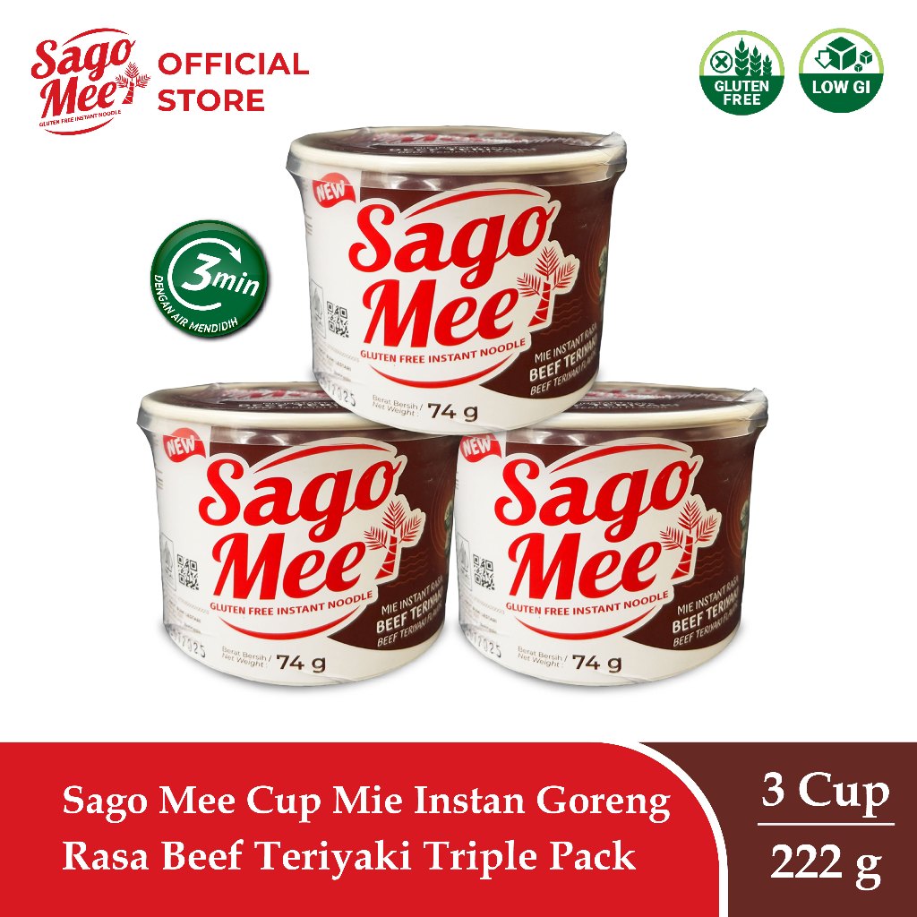 Jual Sago Mee Gluten Free Mie Instan Cup Goreng Rasa Beef Teriyaki 70g ...