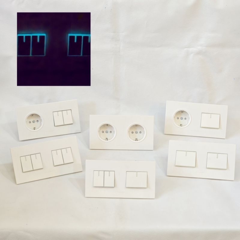 Jual PANASONIC STYLE E PUTIH KOTAK 2 GANG 4 DEVICE SAKLAR SERI GANDA ...