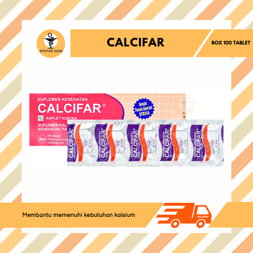 Jual CALCIFAR BOX 100 TABLET/KALSIUM TULANG & GIGI/IBU HAMIL MENYUSUI ...