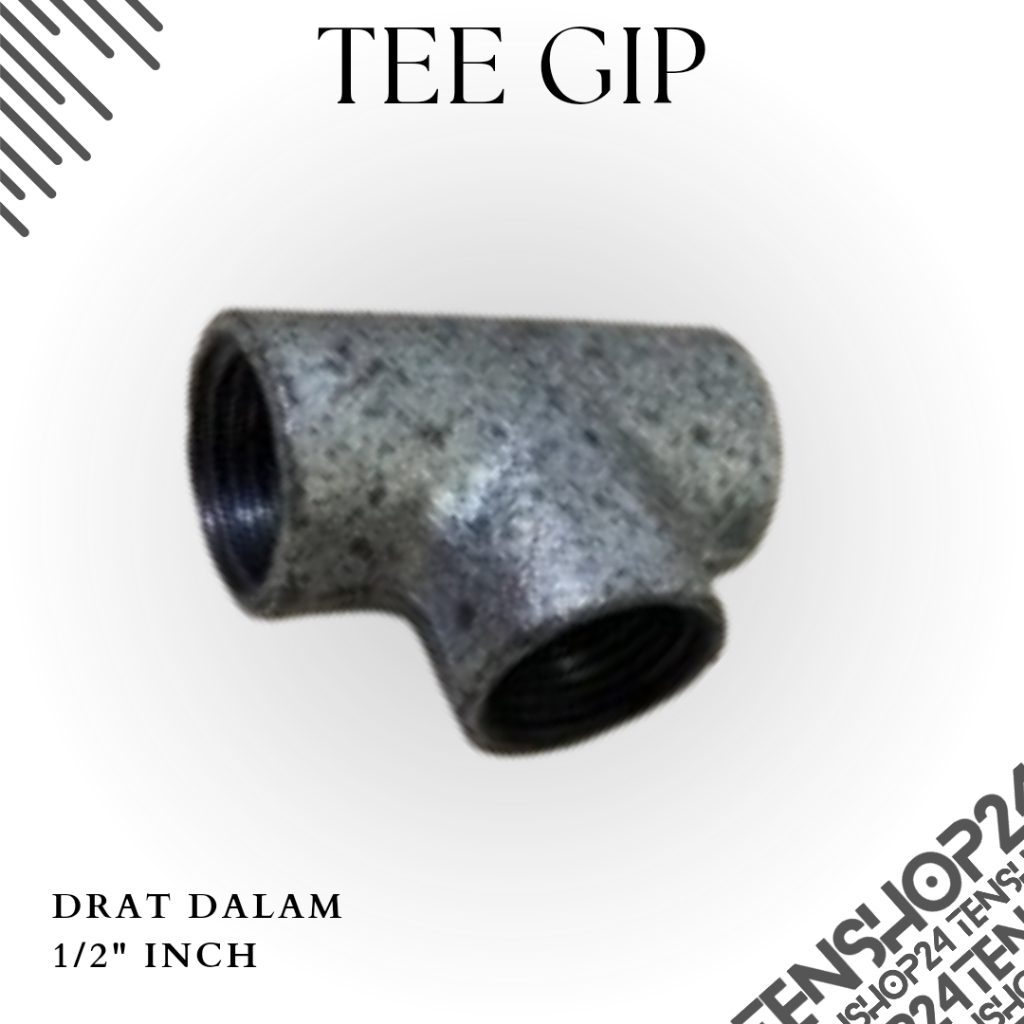 Jual Tee Galvanis GIP Ukuran 1/2" Inch Drat Dalam | Shopee Indonesia
