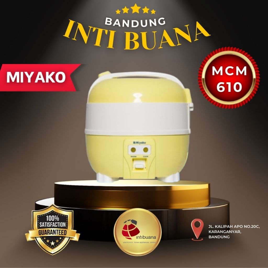 Jual MIYAKO MCM-610 Magic Com / Rice Cooker 1 Liter 3in1 (Anti Lengket ...