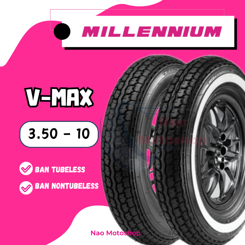 Jual [FREE WRAPPING & PENTIL] BAN VESPA KLASIK MILLENNIUM VMAX BLACK ...