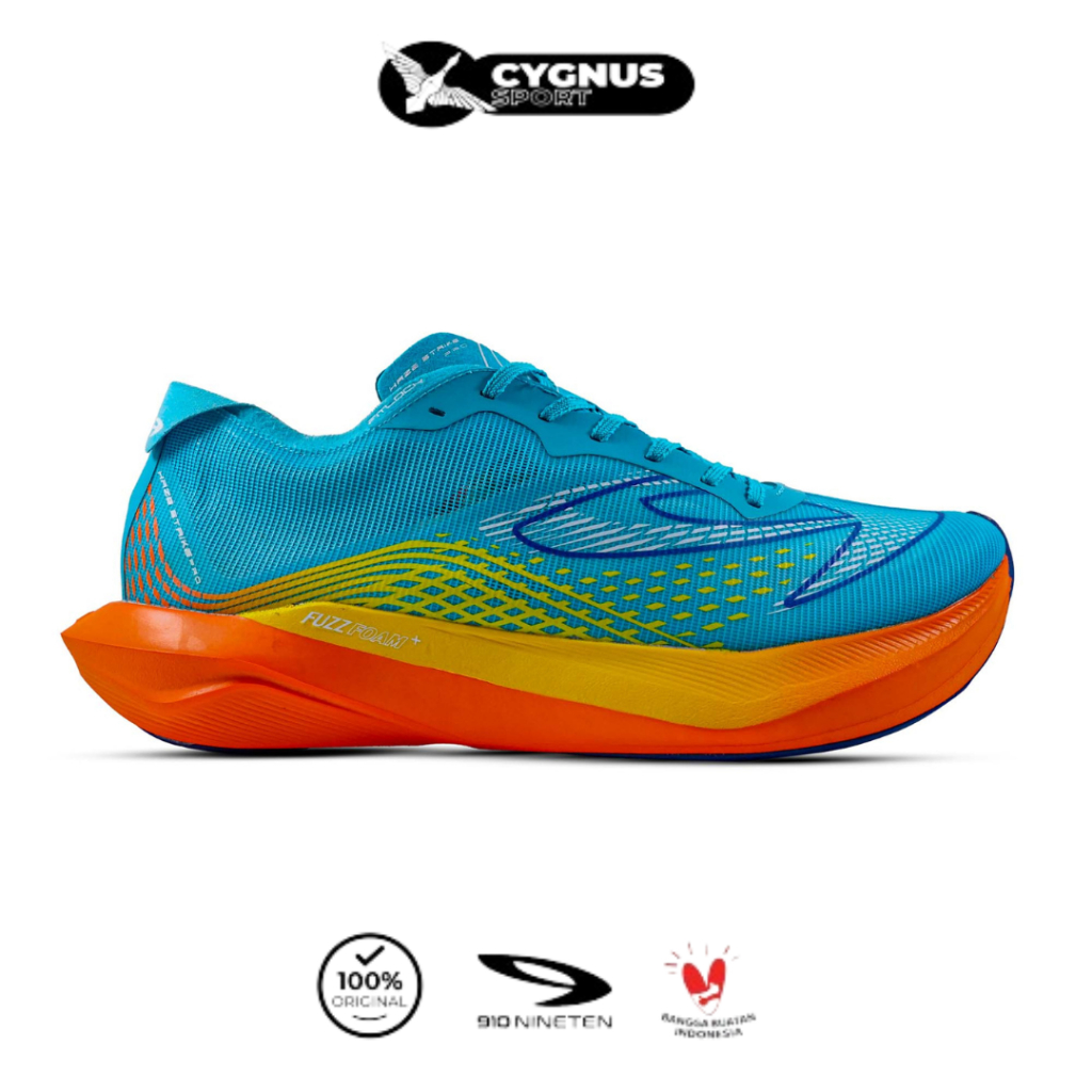 Jual Sepatu Lari 910 Nineten HAZE STRIKE PRO BIRU CYAN/JINGGA/KUNING ...