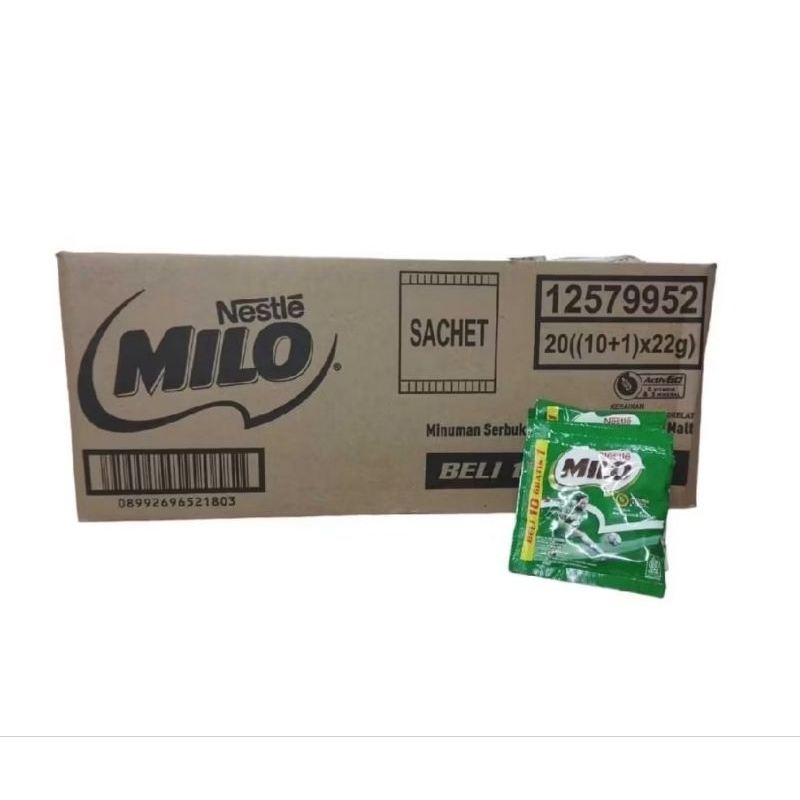 Jual Milo Active Go Sachet 1Dus isi 20 Renceng @10 Sachet | Shopee ...