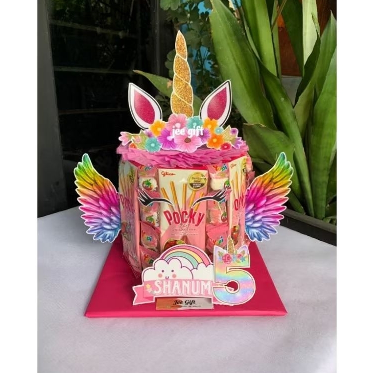 Jual Tower snack Unicorn/cake snack/mading snack/hadiah ultah, khitan ...