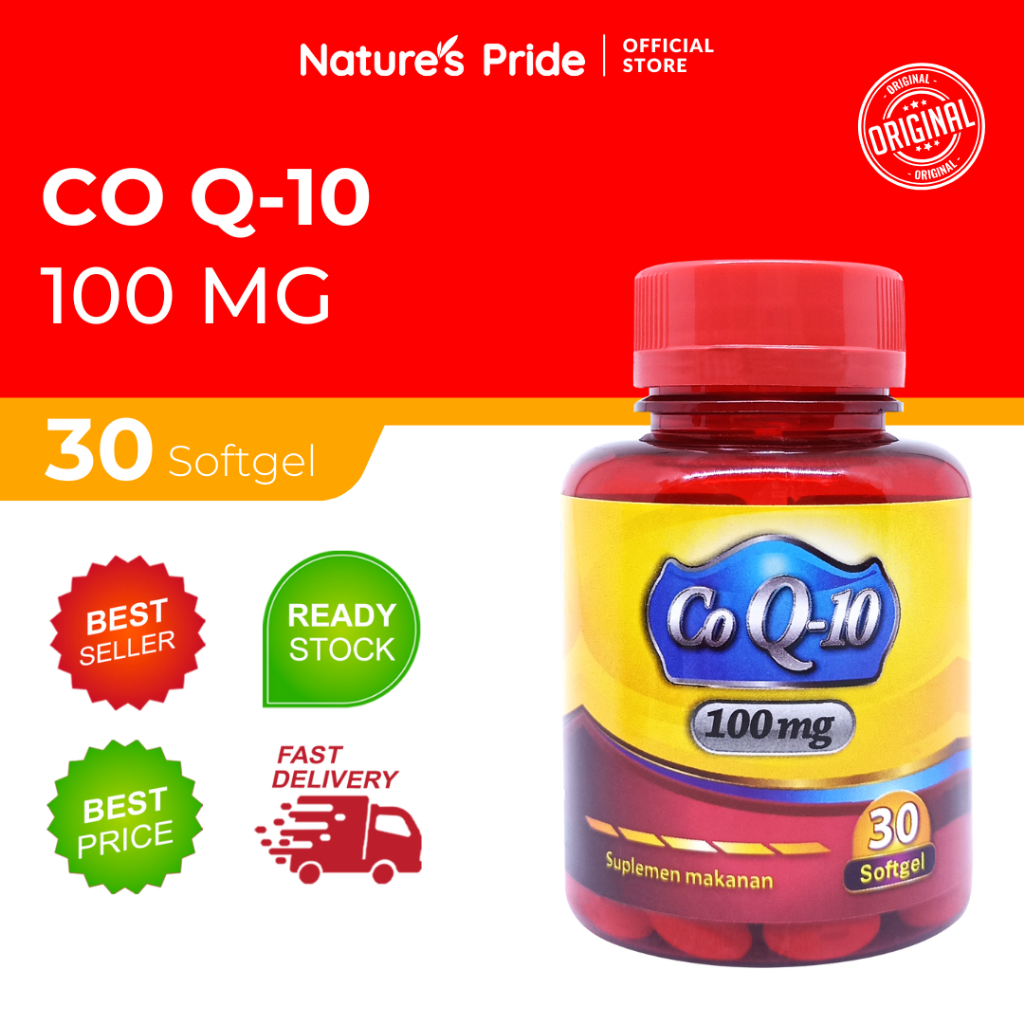 Jual NATURE'S PRIDE CO Q-10 100 MG CO ENZYM Q100 ISI 30 & 100 SOFTGEL | Shopee Indonesia