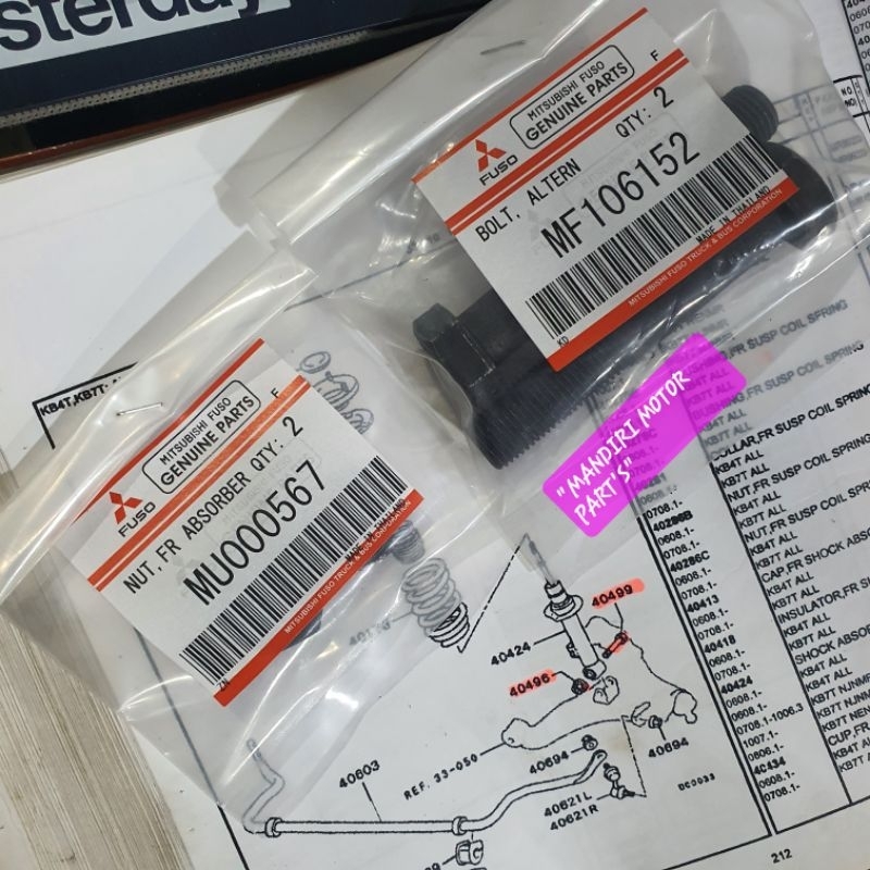 Jual BOLT FRONT SHOCK ABSORBER/BAUT SHOCKBREAKER DEPAN ALL TRITON ...