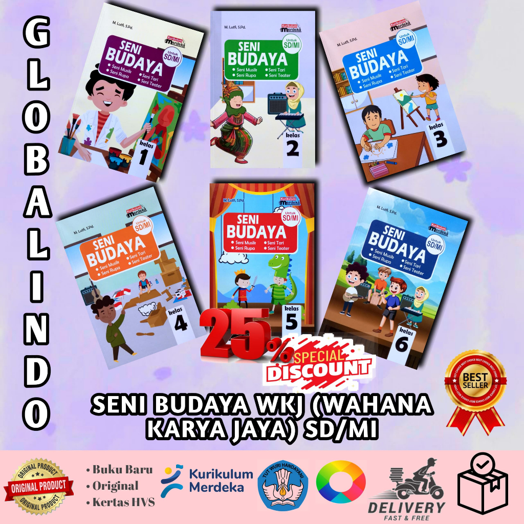 Jual Buku Siswa Pendamping SENI BUDAYA WKJ ( Wahana Karya Jaya ) Kelas 1,2,3,4,5,6 SD/MI ...