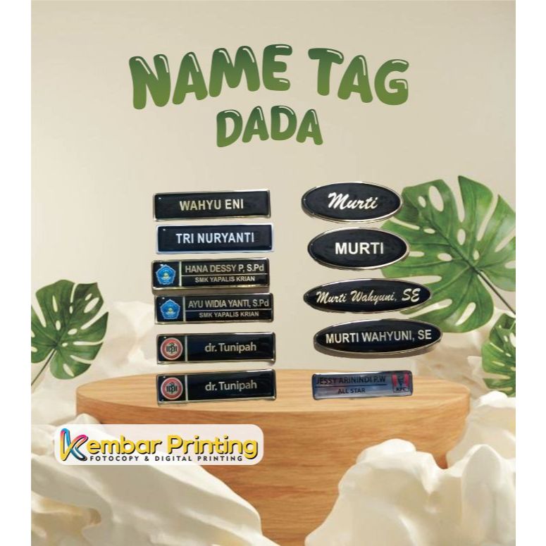Jual PROMO NAME TAG NAMA DADA | NAME TAG AKRILIK | NAME TAG HIJAB ...