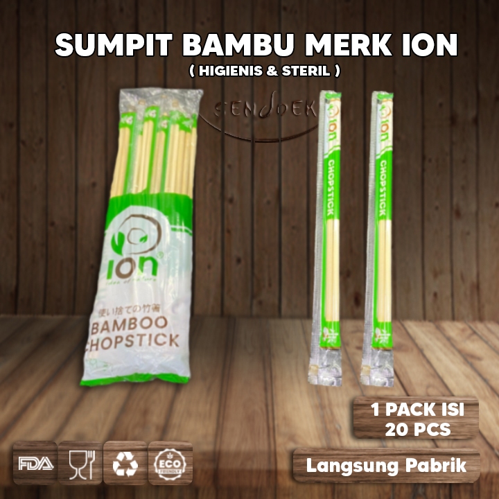 Jual Sumpit Bambu / sumpit kayu super merk PANDA & ION Steril per ...