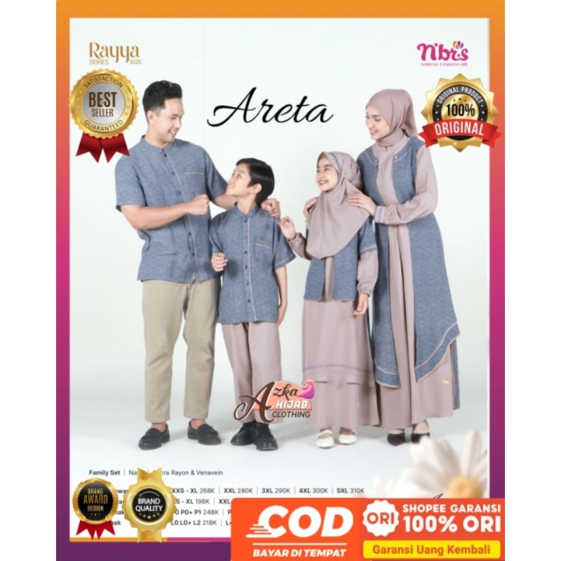Jual NIBRAS SARIMBIT ARETA NAVY NIBRAS RAYYA SERIES 2025 / SARIMBIT NIBRAS 2025 / BAJU COUPLE ...