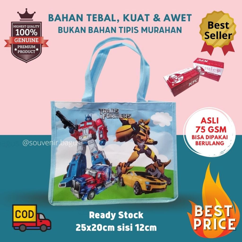Jual Tas Ultah Transformer Souvenir Ulang Tahun Anak Transformers ...