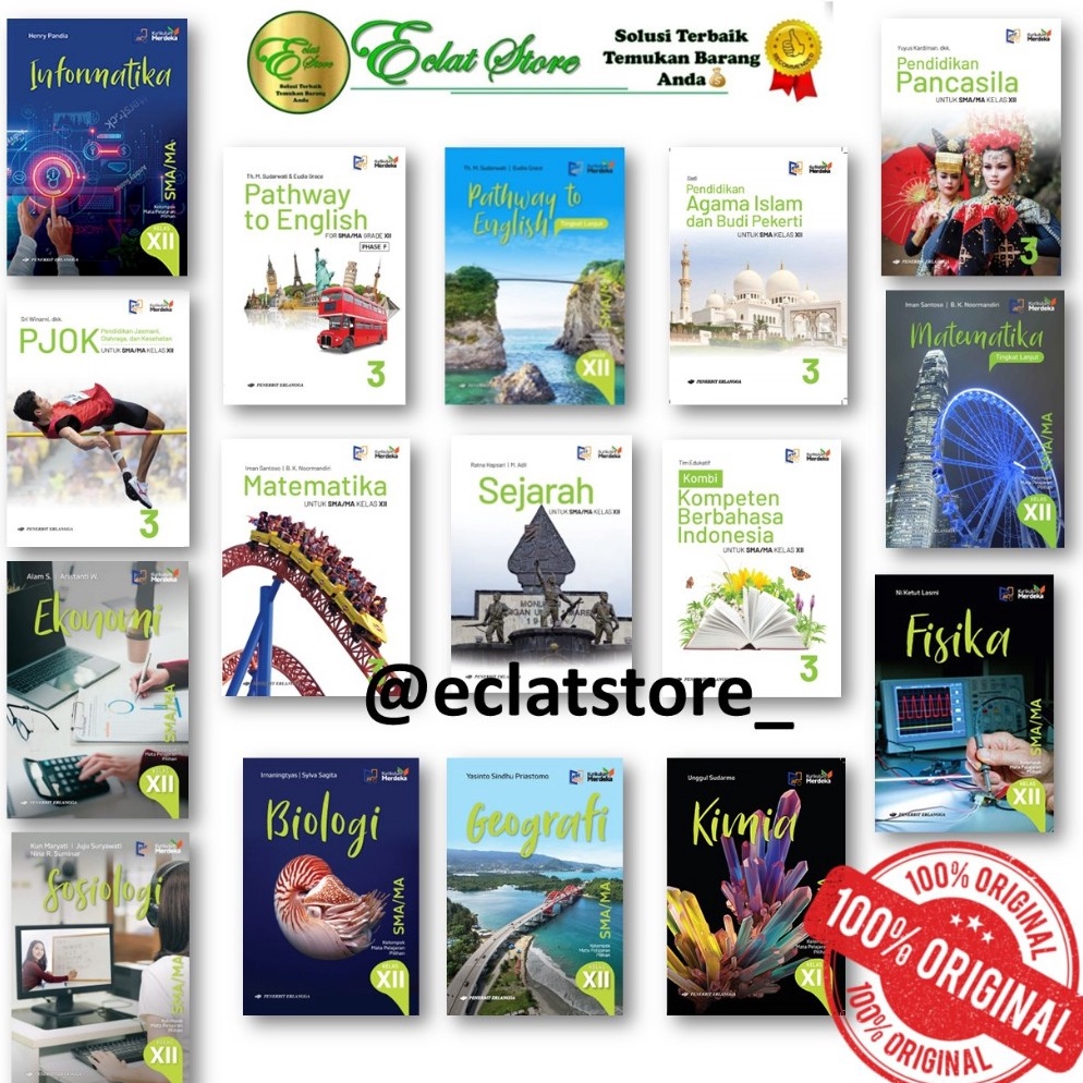 Jual KODE N18T ERLANGGA BUKU SMA KELAS 12 XII KURIKULUM MERDEKA | Shopee Indonesia