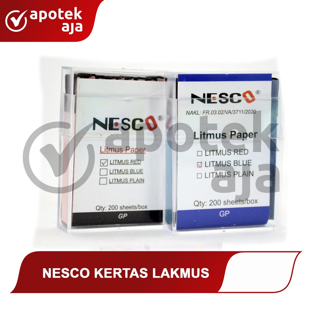 Jual LITMUS PAPER RED LITMUS BLUE KERTAS LAKMUS MERAH BIRU PH NESCO ...