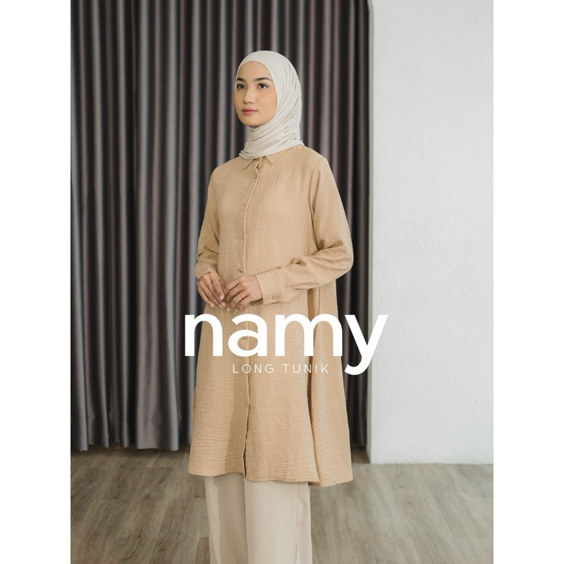 Jual Pulchra - Nami Long Tunik | Atasan Tunik Linen Wanita | Shopee ...
