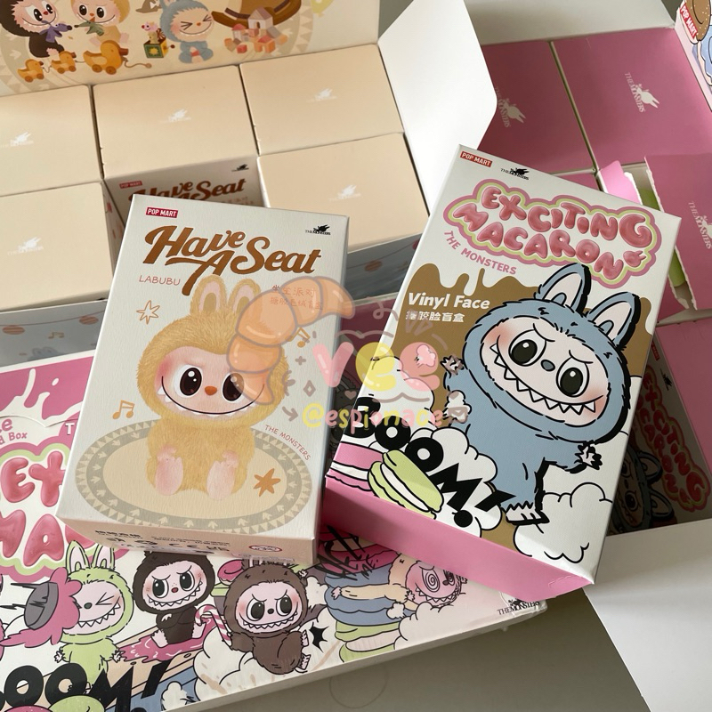 Jual [SEALED] POPMART LABUBU V1 Macaroon / V2 Have a Seat | Shopee ...
