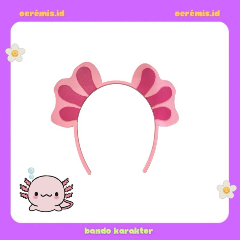 Jual BANDO KARAKTER AXOLOTL / BANDO COSPLAY AXOLOTL / BANDO HEWAN ...