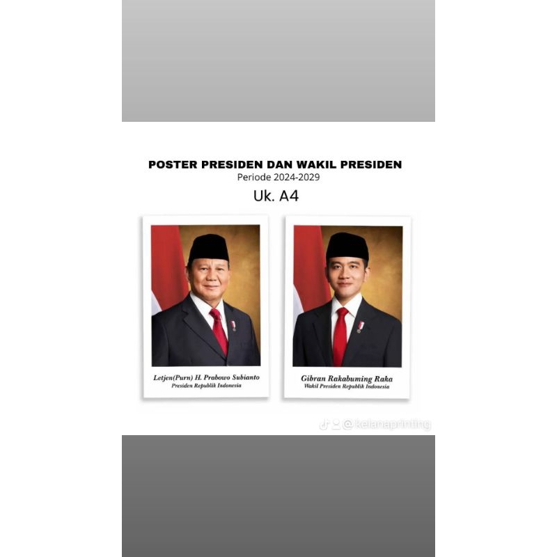 Jual poster presiden dan wakil presiden | Shopee Indonesia