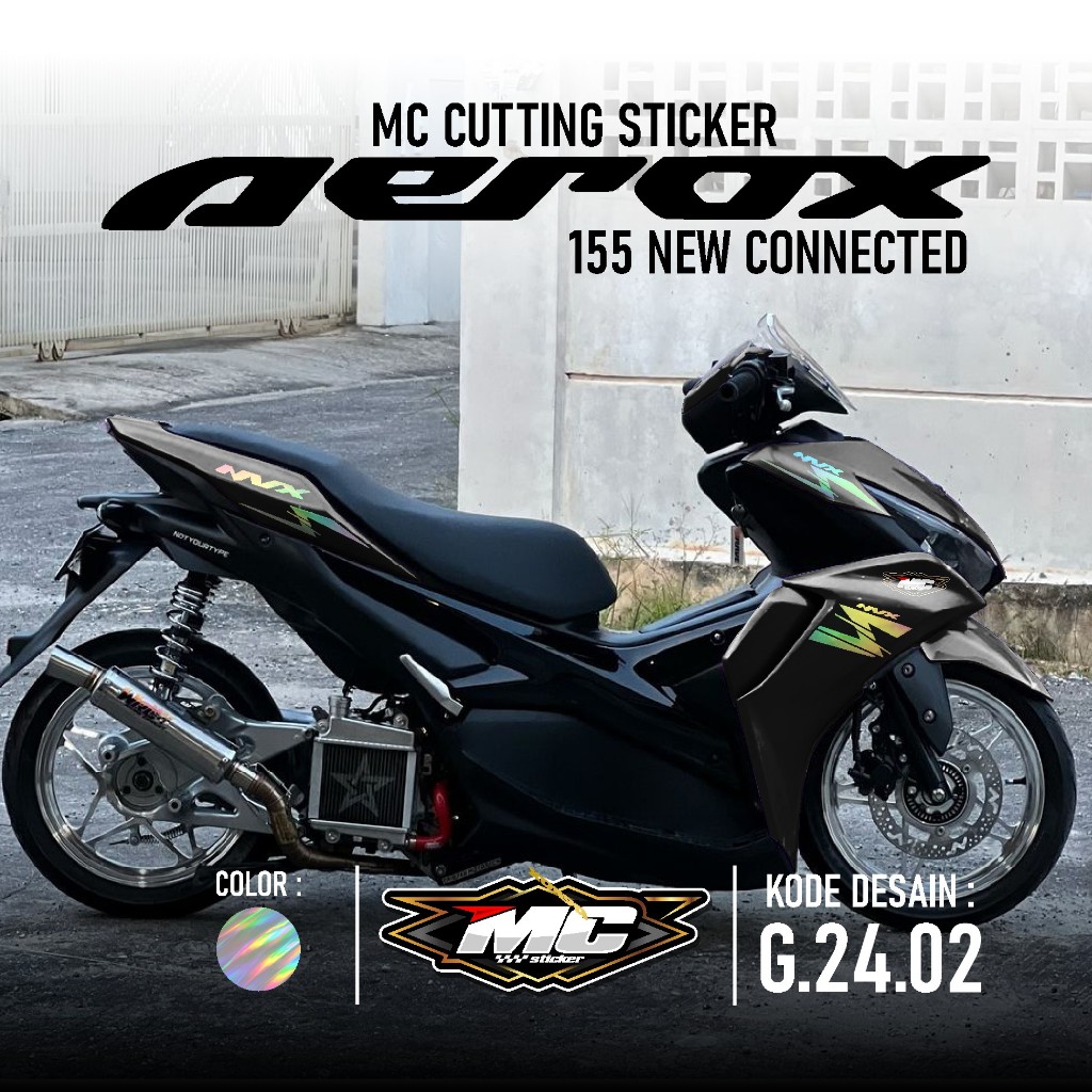 Jual ( COD ) Cutting Stiker Striping Variasi AEROX 155 CONNECTED Simple ...