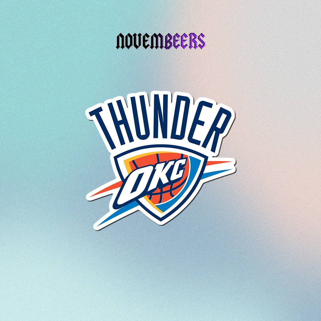 Jual Stiker Vinyl Oklahoma City Thunder Sticker Vinyl Glossy NBA Team ...