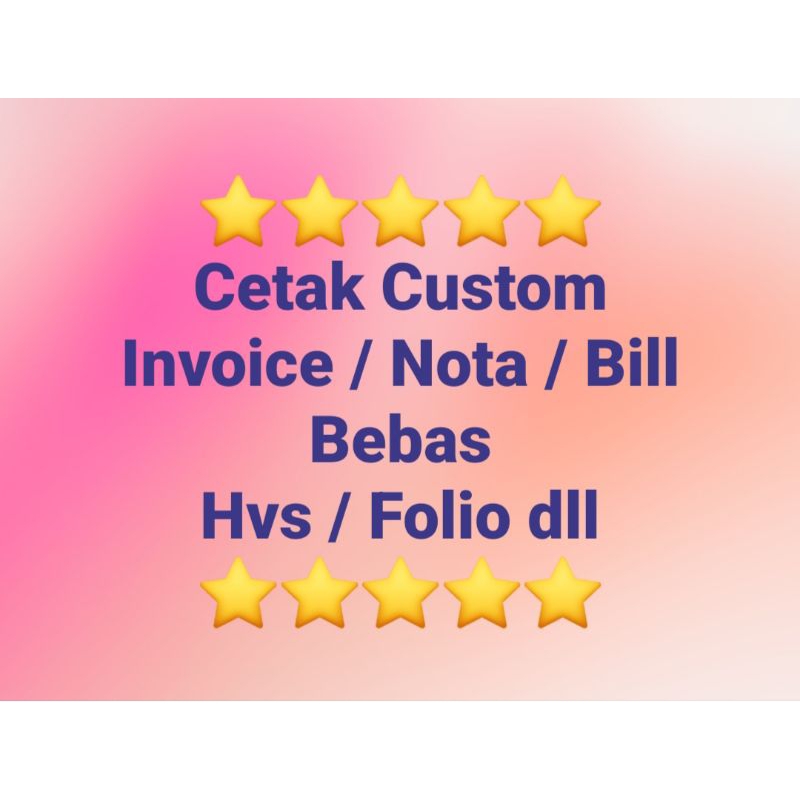 Jual Print Cetak Custom Invoice Struk Bill Nota Kwitansi Berkualitas ...