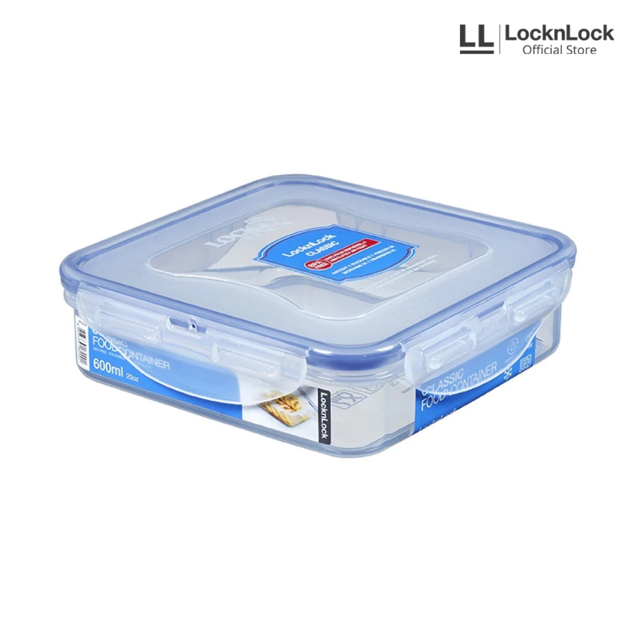Jual LocknLock Classic Kotak Makan Square Short 600ml - HPL822 | Shopee Indonesia