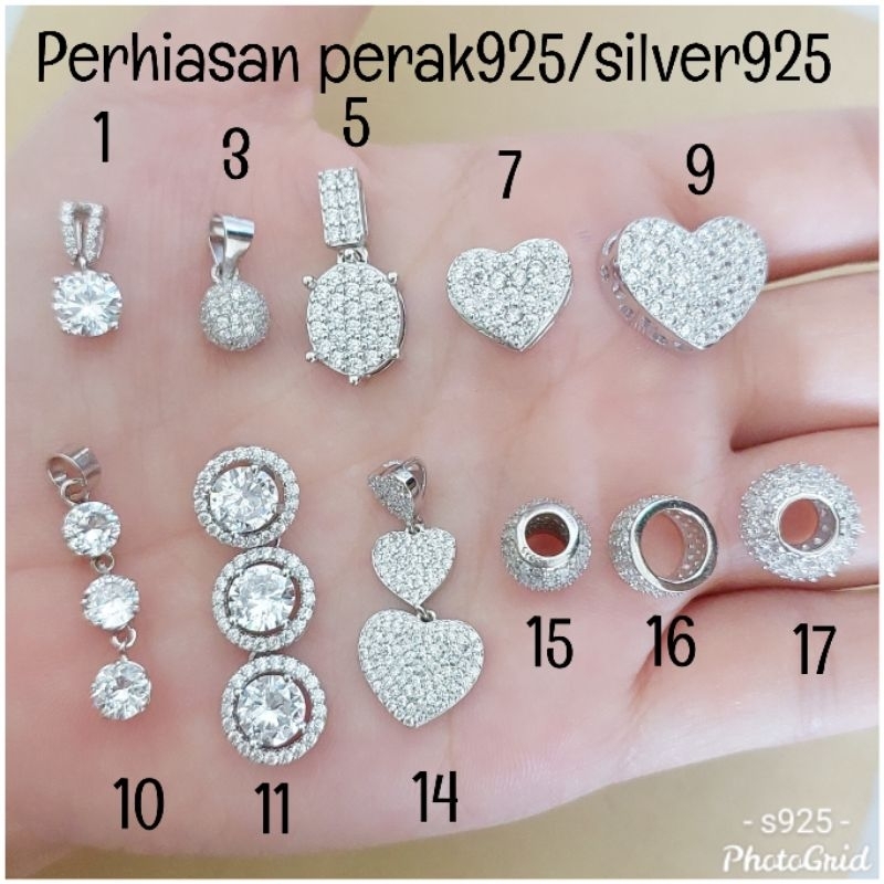 Jual LIONTIN MATA MATA SLOT /KOIN DAN BOLA FULL MATA PERAK S925 LAPIS ...