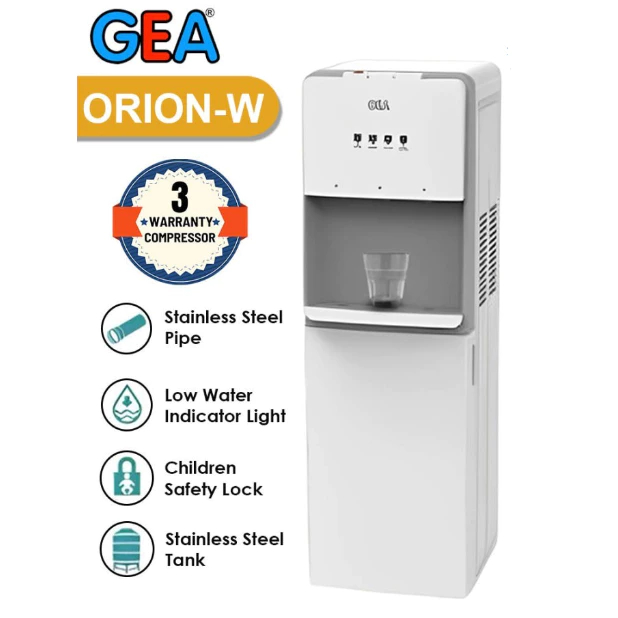 Jual GEA DISPENSER GALON BAWAH KOMPRESOR WARNA PUTIH GEA ORION WHITE ...
