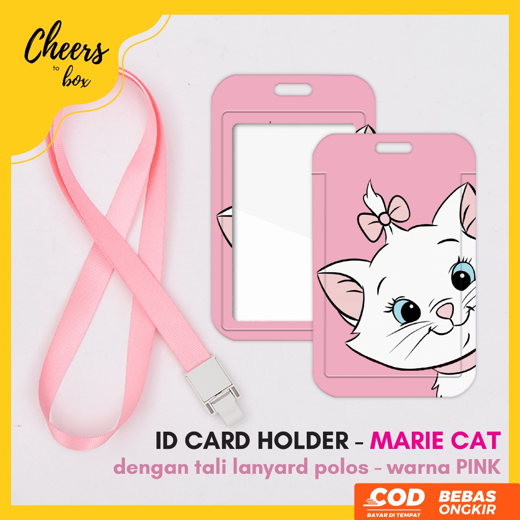 Jual (N008) NAME TAG MARIE CAT / KUCING PUTIH DENGAN TALI GANTUNGAN ...