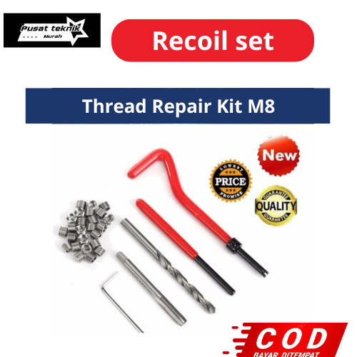 Jual Thread Repair Insert Kit M8x1.25 Helicoil Car Pro Coil Tool Recoil ...