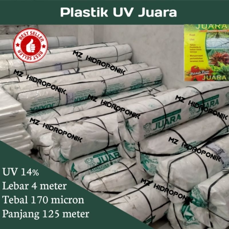 Jual PLASTIK UV LEBAR 4 METER tebal 170 micron/UV juara/uv14%/per rol | Shopee Indonesia