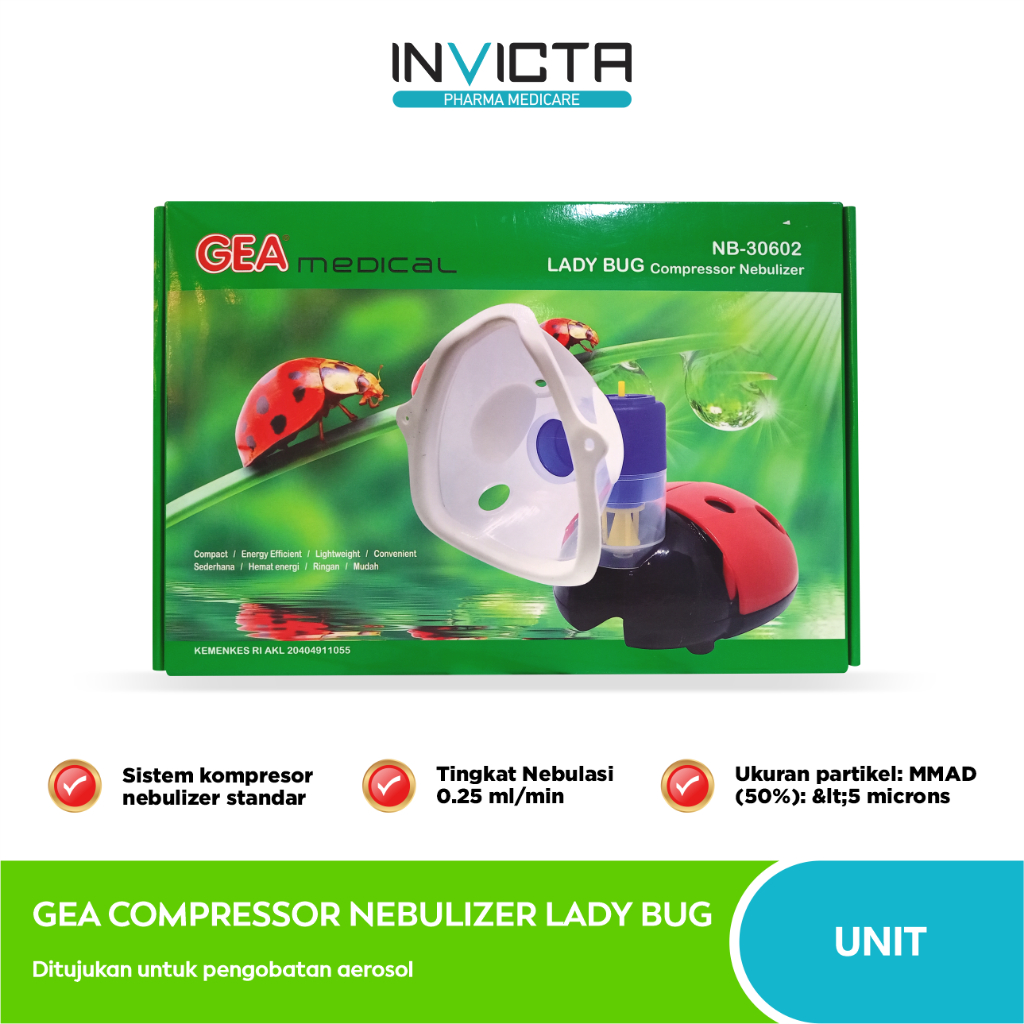 Jual Gea Compressor Nebulizer Lady Bug - Unit | Shopee Indonesia