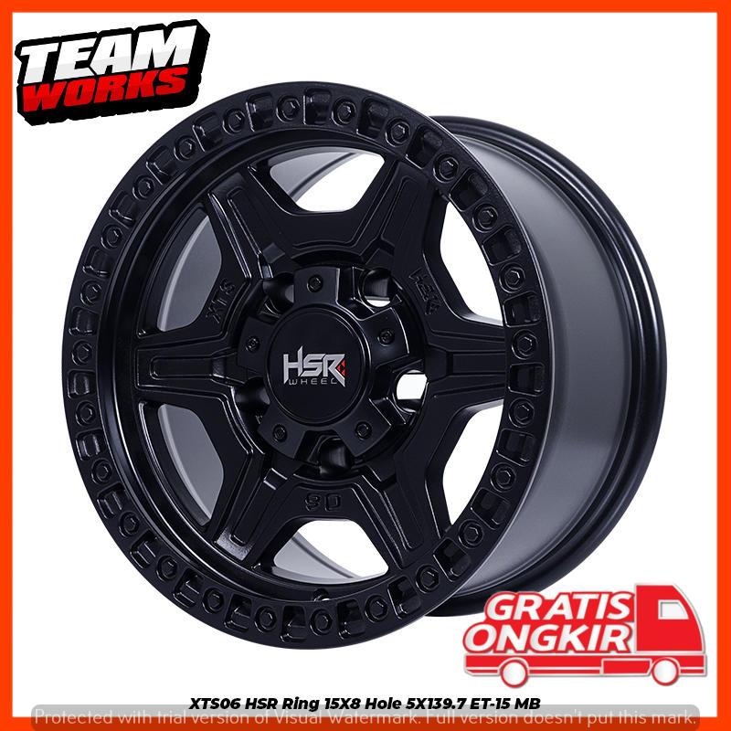 Jual VELG MOBIL TYPE OFFROAD GAHAR R15 HSR XTS06 LEBAR8 H5X139,7 ET-15 ...