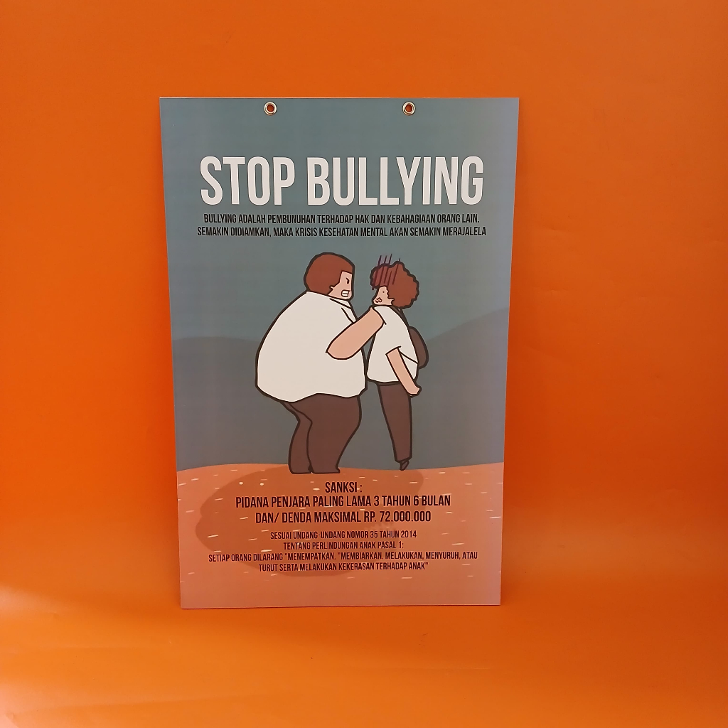 Jual Hard Poster A3 Stop Bullying - Hard Poster Sanksi Bullying - Hard ...
