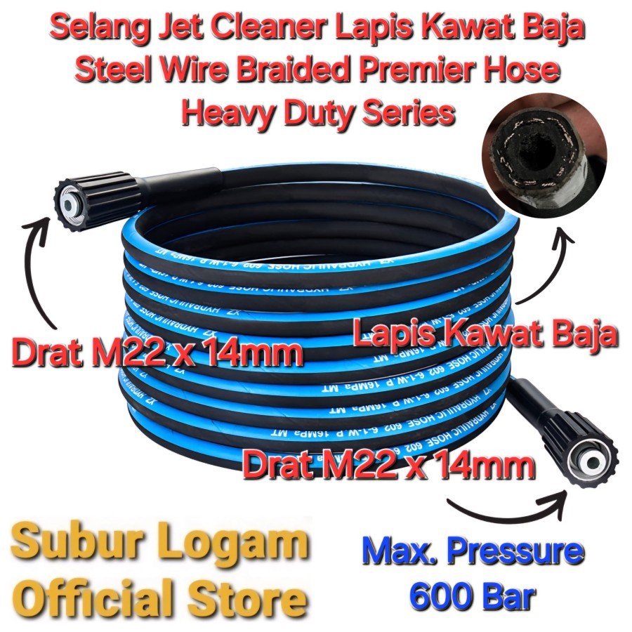 Jual Selang Jet Cleaner Lapis Kawat Baja untuk CKM Energy Cube EC100 EC 100 Premier Steel Wire ...
