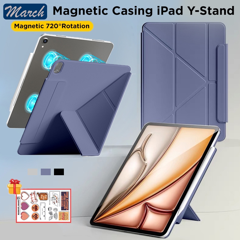 Jual Casing iPad Magnetic Y-Stand 720°Rotation Air 4 Air 5 10.9" inch ...