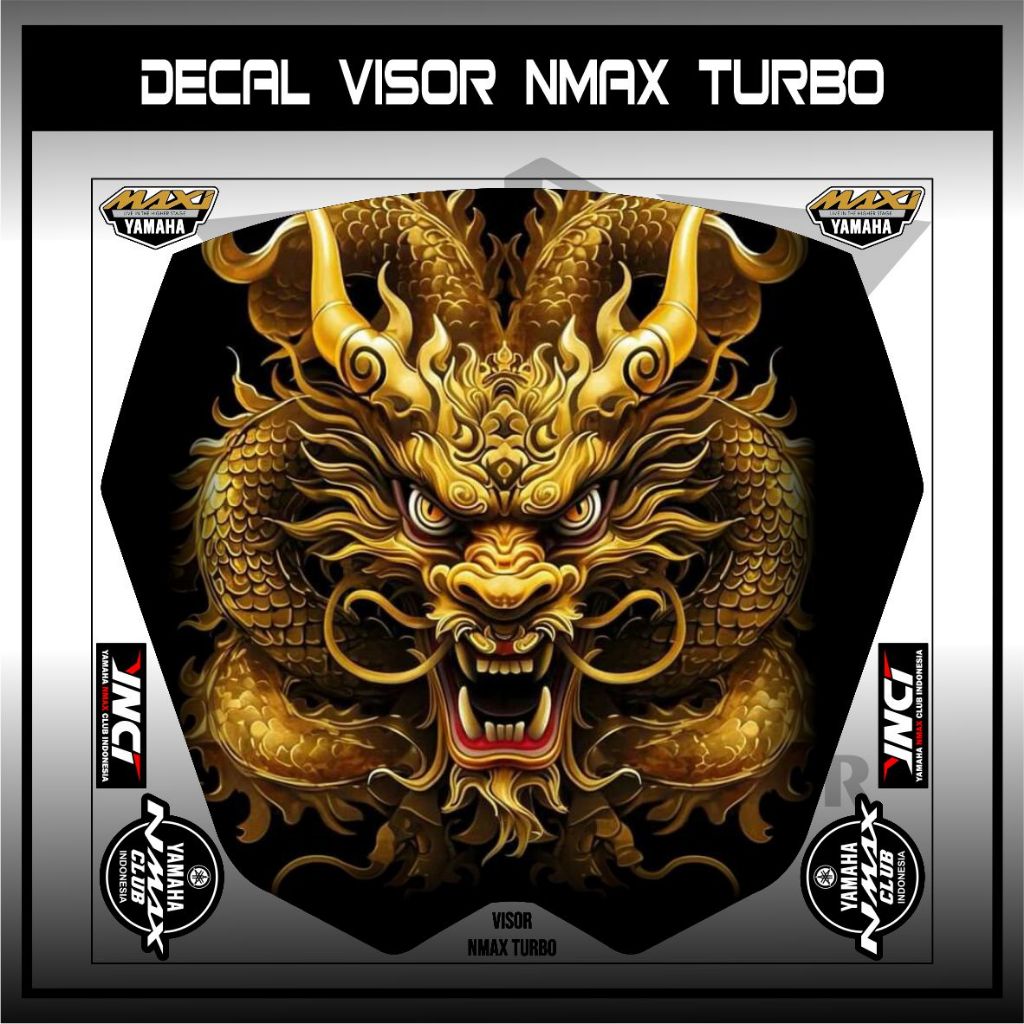 Jual DECAL VISOR NMNAX TURBO 2024 GRAFIS NAGA / STICKER VISOR NMAX ...