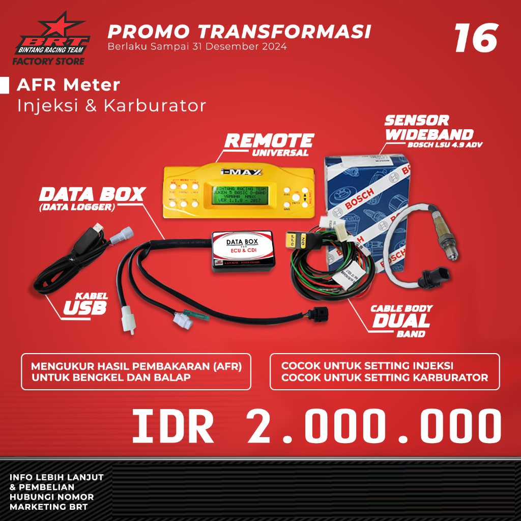 Jual AFR METER - INJEKSI DAN KARBRATOR - BRT BINTANG RACING TEAM | Shopee Indonesia