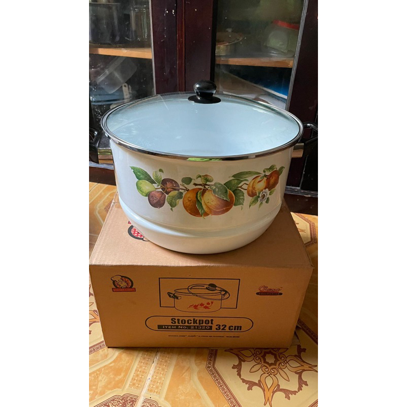 Jual Panci wonder cook stockpot jumbo panci with tutup tempered glass ...