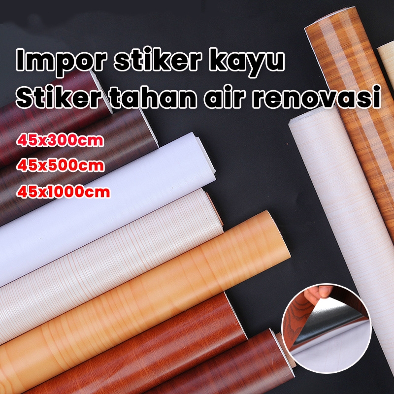 Jual 【Barang spot】stiker motif kayu wallpaper lemari stiker motif kayu ...