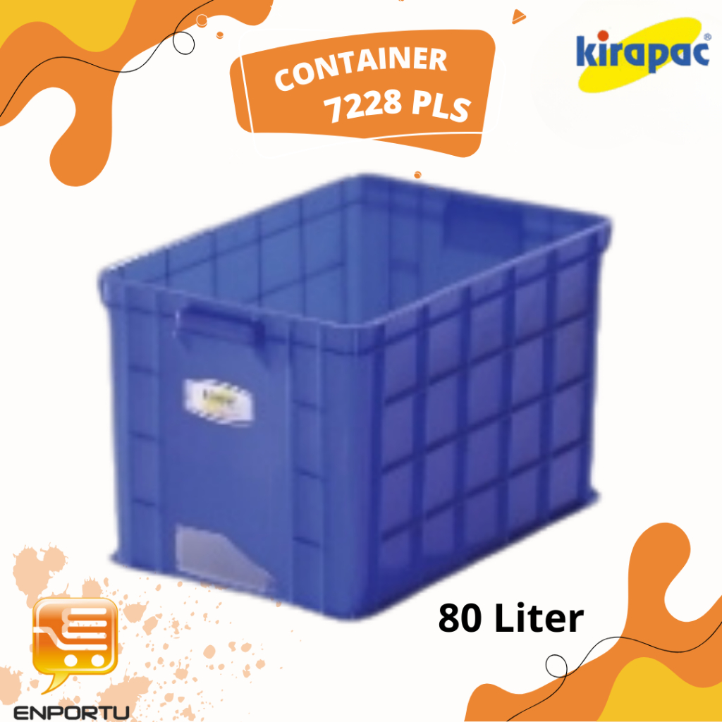 Jual KIRAPAC Box Kontainer Industri 7228 80 Liter/ Krat Plastik ...