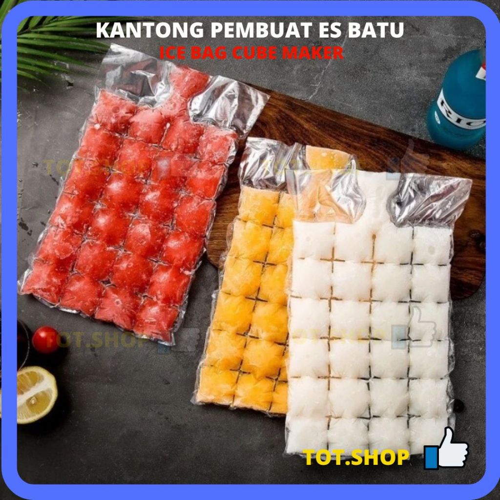 Jual [ISI 10pcs] Kantong Pembuat Es Batu Sekali Pakai Plastik Cetak Es ...
