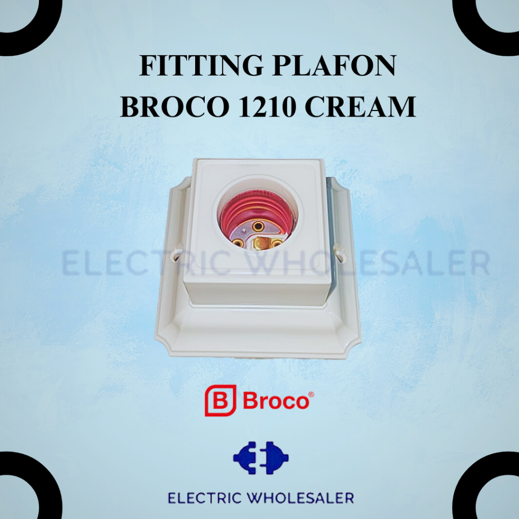 Jual FITTING PLAFON BROCO 1210 CREAM | Shopee Indonesia