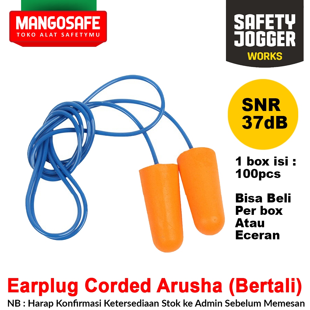 Jual Earplug Arusha Corded Bertali SNR 37 dB Eceran / Penutup Penyumbat ...