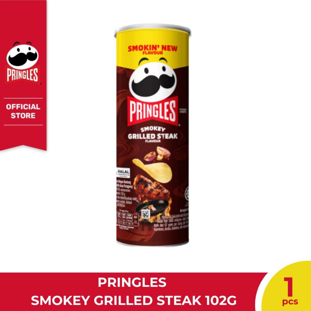 Jual Pringles Smokey Grilled Steak 102 gr | Shopee Indonesia