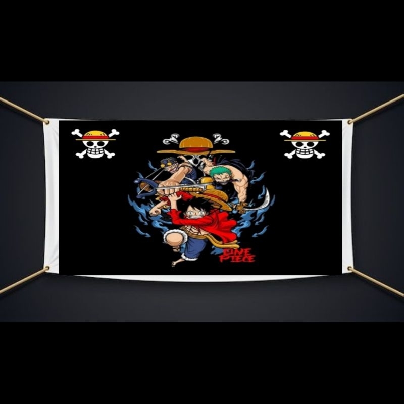 Jual Bendera onepiece luffy bahan satin tebal mengkilap | Shopee Indonesia