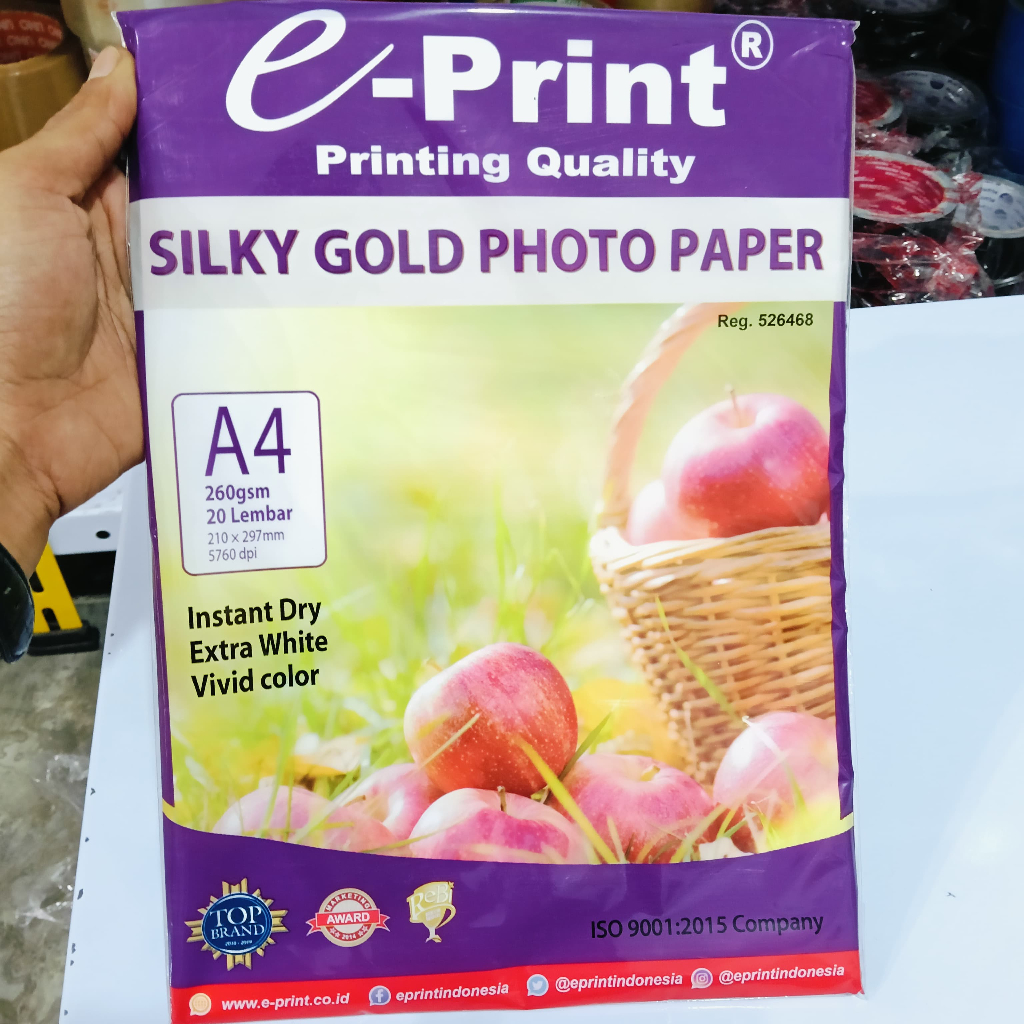 Jual KERTAS FOTO PRINTECH EPRINT PHOTO PAPER RC SILKY 260 GSM 20 LEMBAR ...